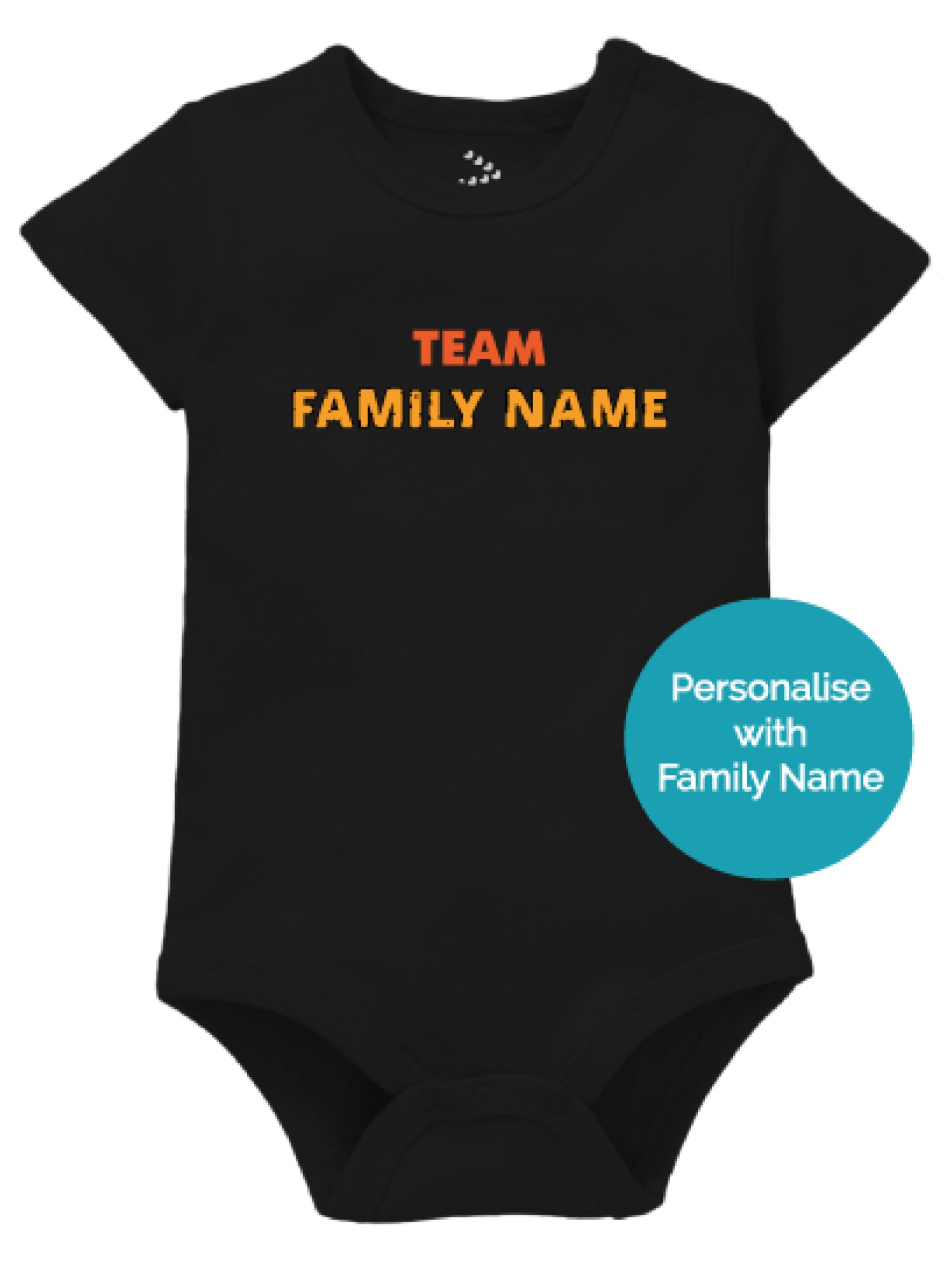 Team Family Name - Onesie | Buy online Personalised Baby Onesie/Romper ...
